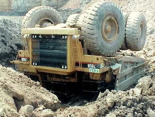 Mining Mayhem: Rolled Caterpillar 785B