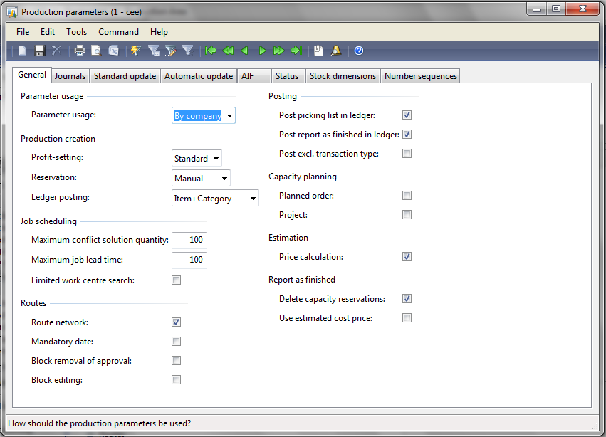 All About AX: Production Parameters - Screenshots,