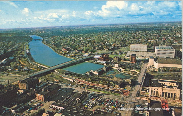 Vintage Rochester: Rochester NY 1969 Aerial View of Downtown