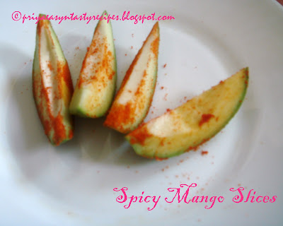 Priya's Versatile Recipes: Spicy Mango Slices