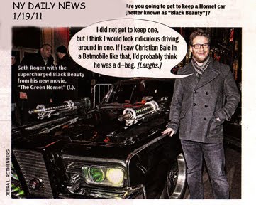 Photo Clippings: Seth Rogen and The Black Beauty Car from the new movie ...
