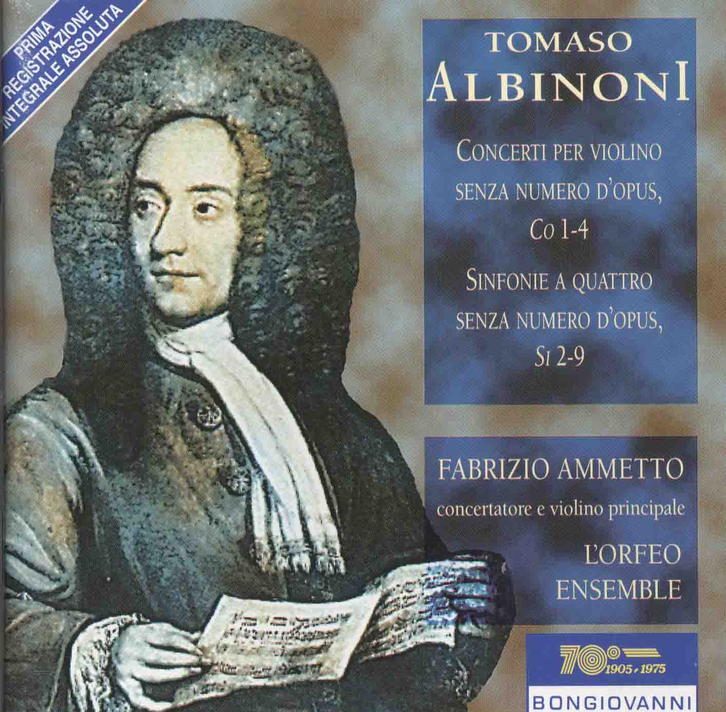 Tomaso Albinoni – Concerti e Sinfonie senza Numero d’Opus | Alternate ...