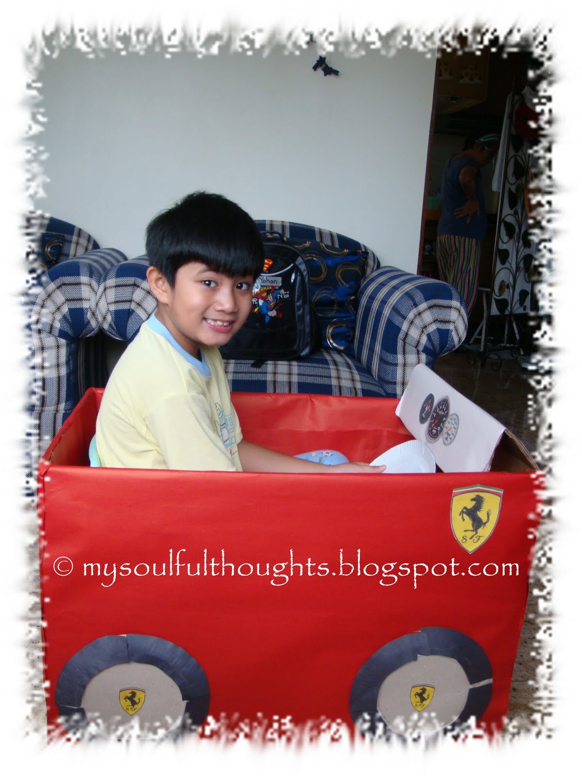 Heart of Rachel: How To Make a Race Car Using a Box