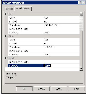 Dynamic Methods Microsoft CRM Blog: Changing Default SQL Port