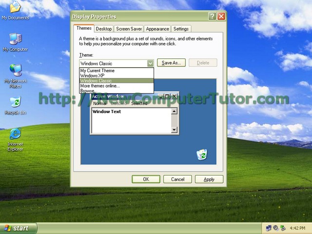 Desktop Properties of Windows XP | Computer Tutor