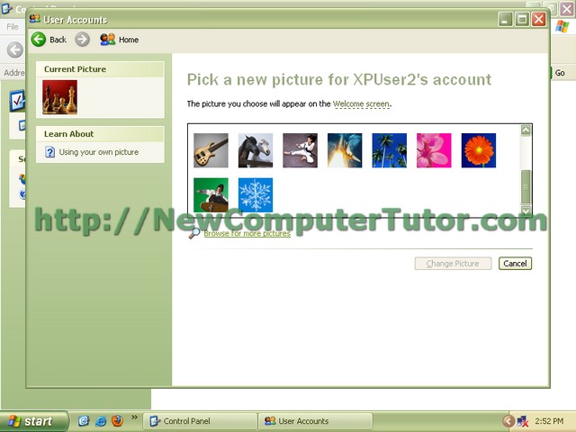 Change Or Delete User Account In Windows XP | Computer Tutor
