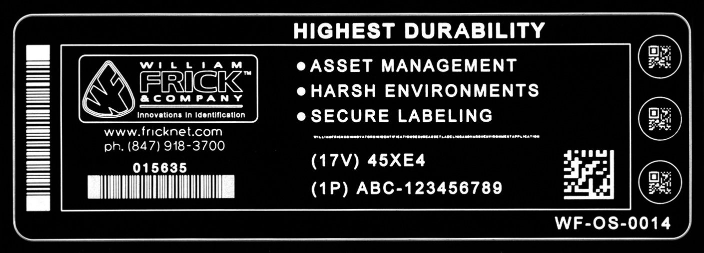 New Laser Etched Destructible Labels