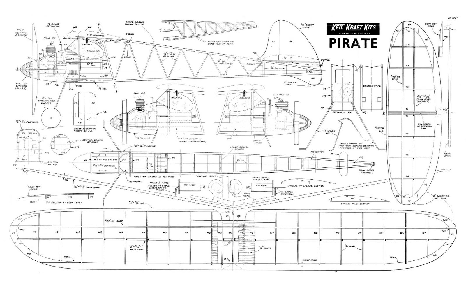 Volar Libremente - Free Flight Models Airplanes: PIRATE de Keil Kraft.G ...