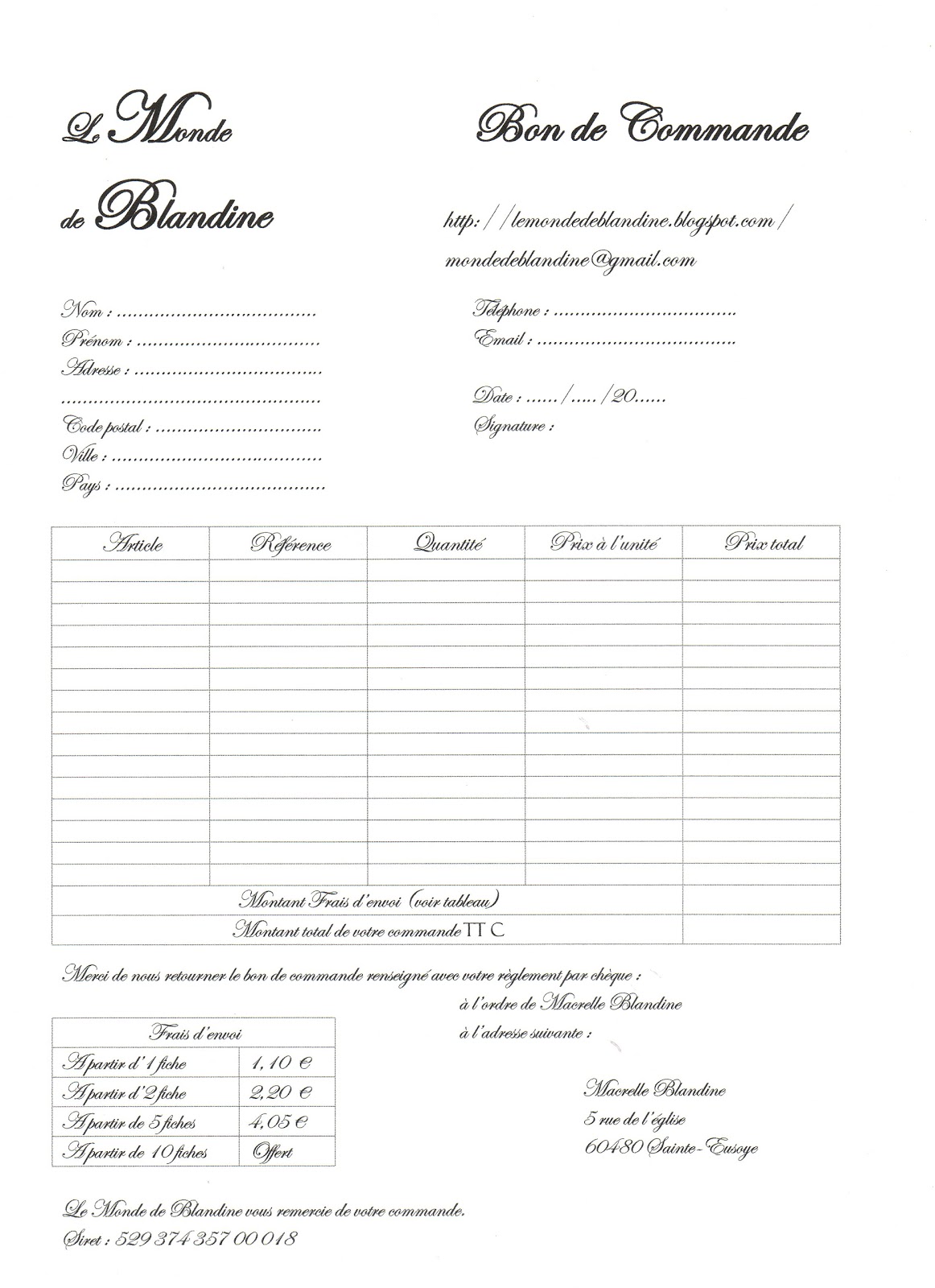 Lnea Bon De Commande