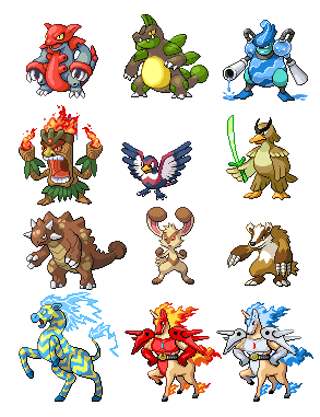 Fakemon Sprites Starters