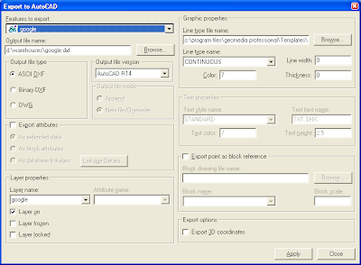 dominoc925: Export KML to DXF with GeoMedia