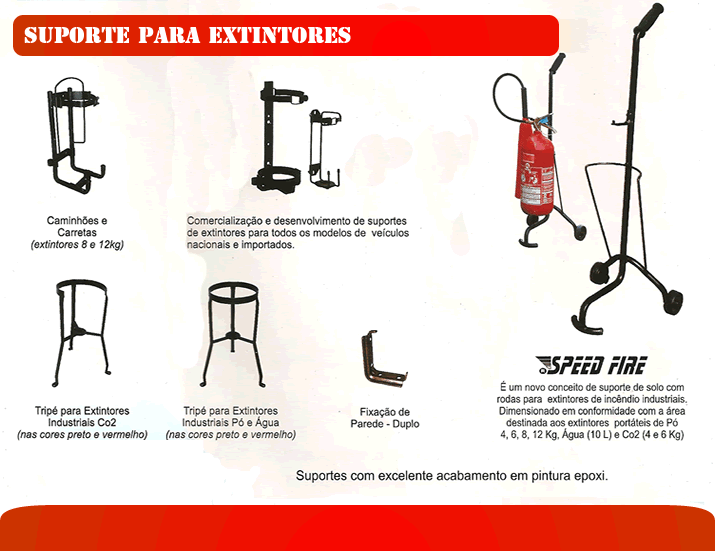 Extintores de Incêndio: Suportes para Extintores
