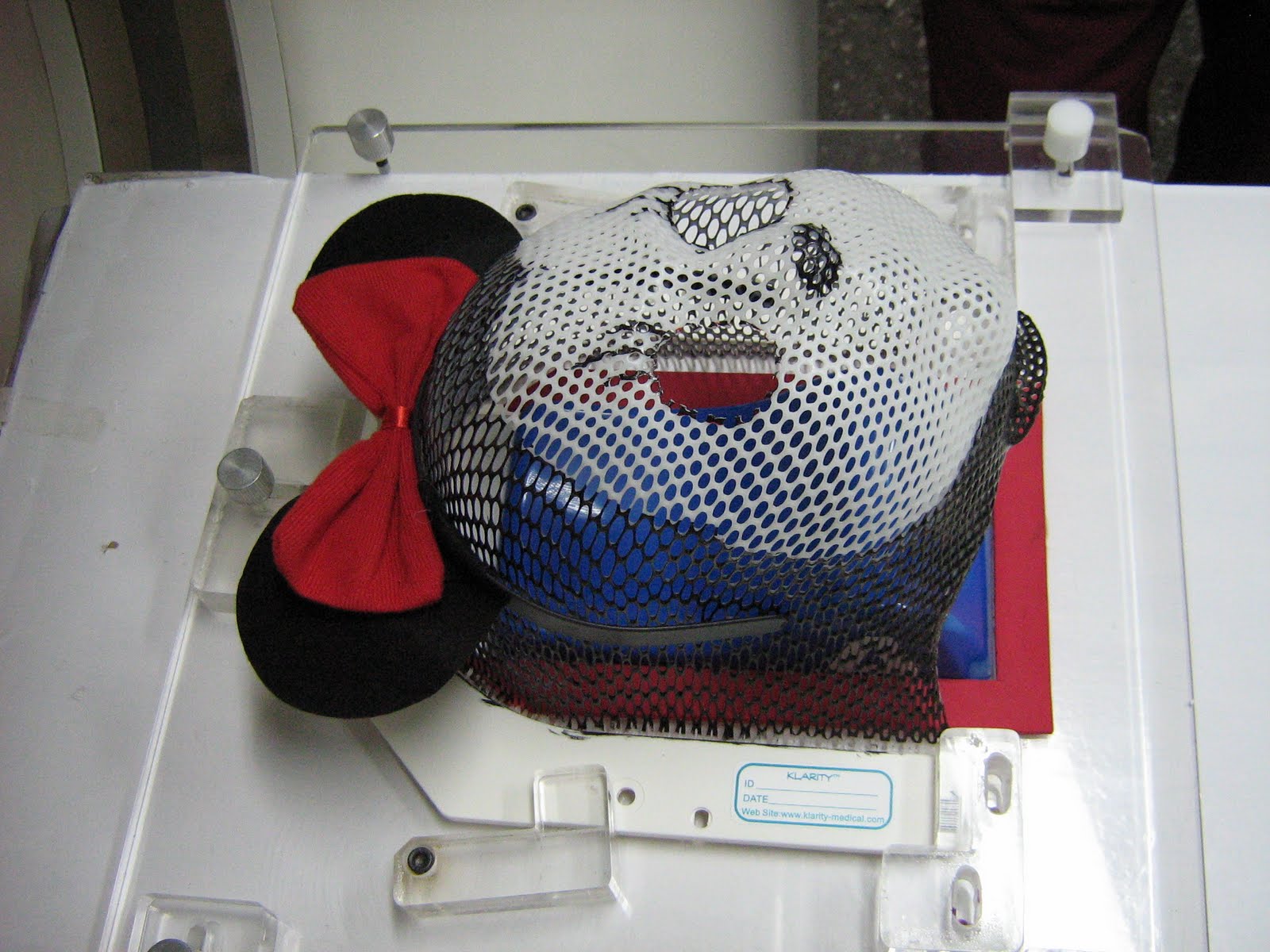 Atención Pediátrica en Radioterapia: Fotos de máscaras termoplásticas