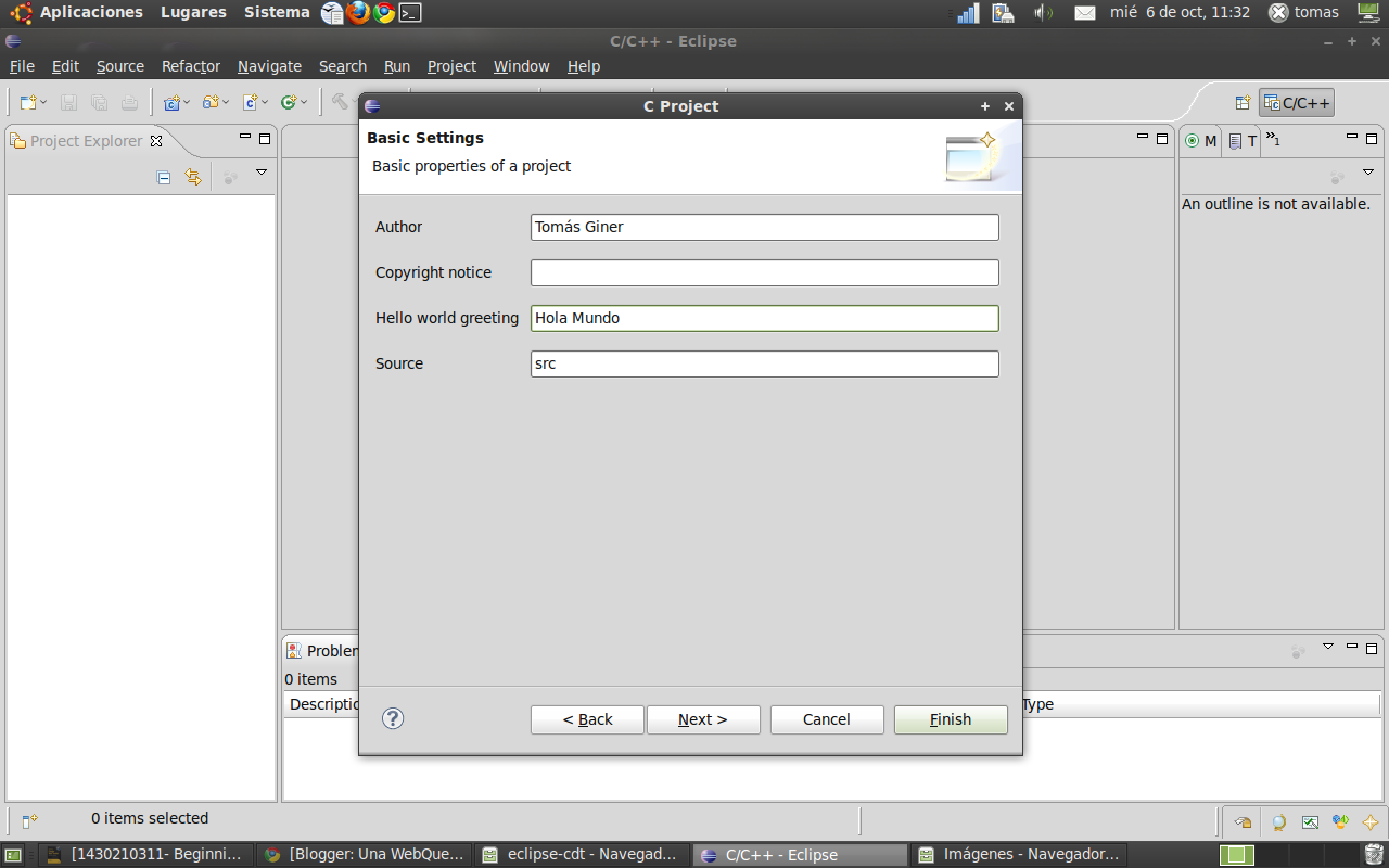 Eclipse como herramienta para programar en C: Programando C con Eclipse