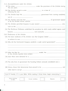 ACE Pace Samples: ACE Pace Samples - Grade 8 Social Studies