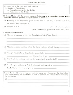 ACE Pace Samples: ACE Pace Samples - Grade 8 Social Studies