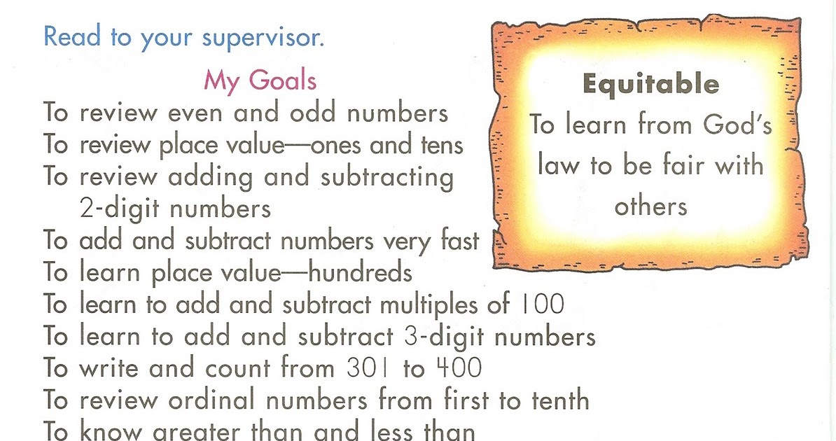 ACE Pace Samples: ACE Pace Samples - Grade 2 Math