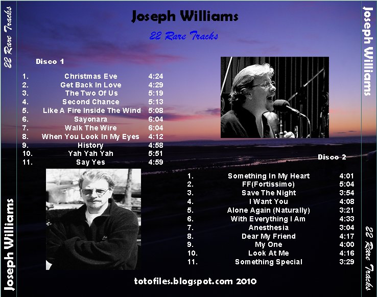 TOTOFILES: Joseph Williams - Rare Tracks