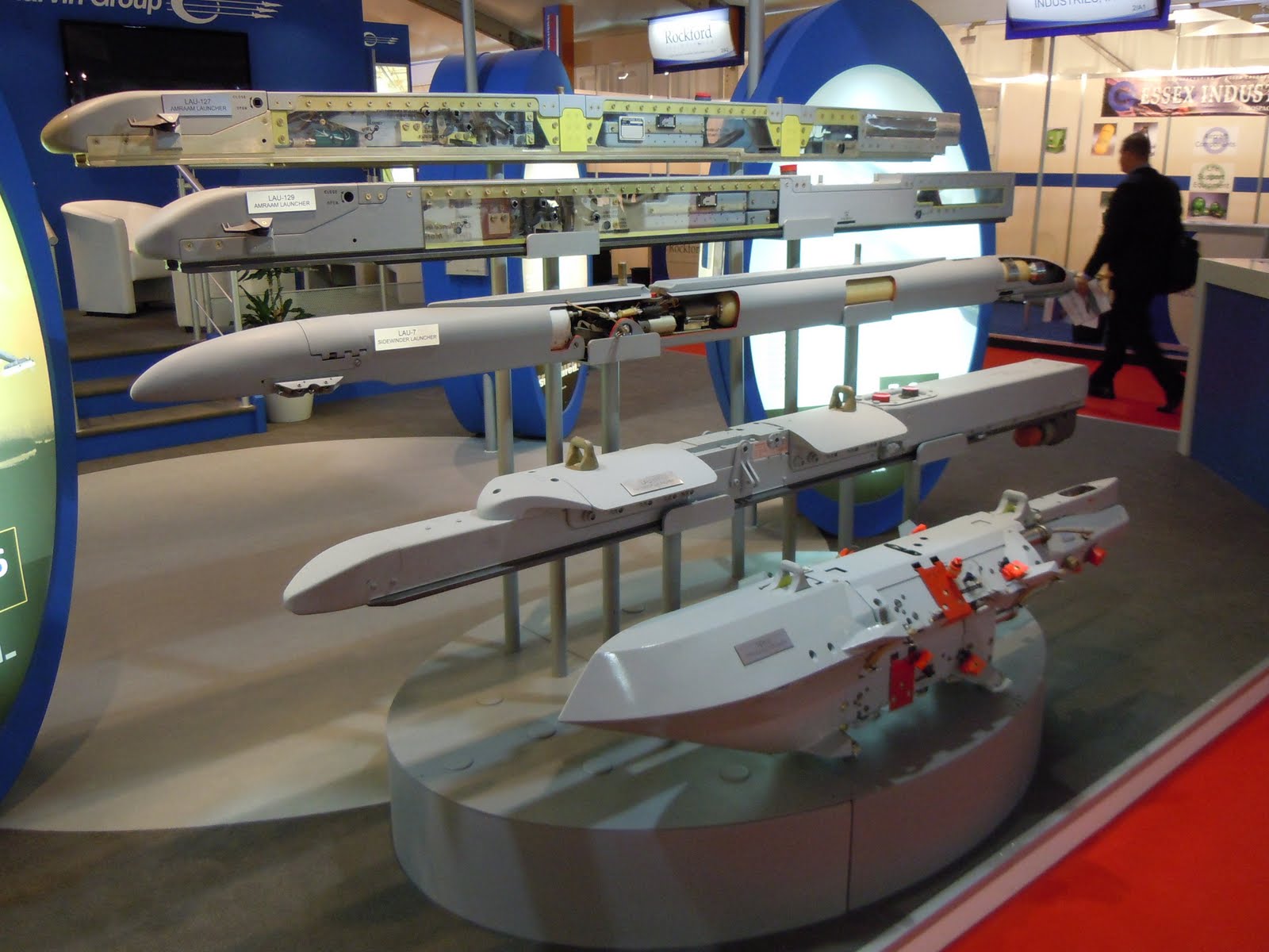 RixFarnborough2010: LAU-7/127 Launch Rails