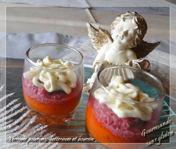 Verrines à La Crème De Poivrons Betteraves Et Boursin