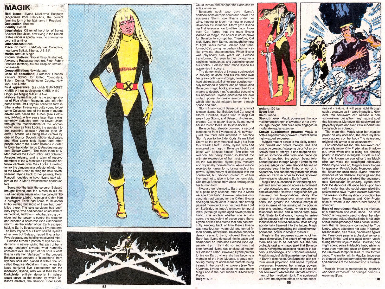 Fichas de Superheroes Marvel y DC: Magik