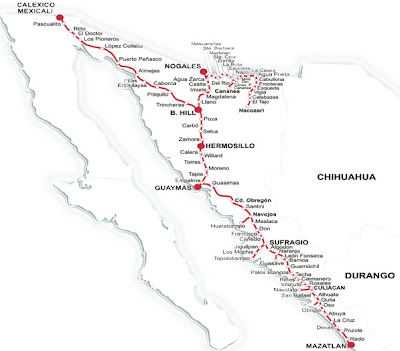 Mexican Railroads: Ferromex - Nogales to Mazatlán