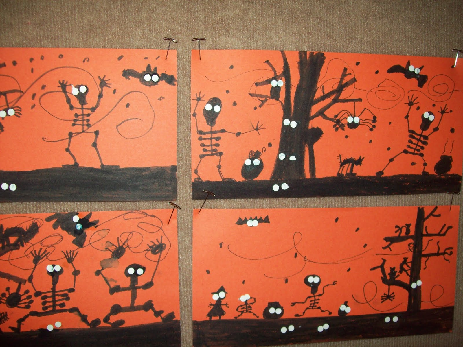 Art at East, Union and more...: 3rd Grade Halloween Silhouette Pictures