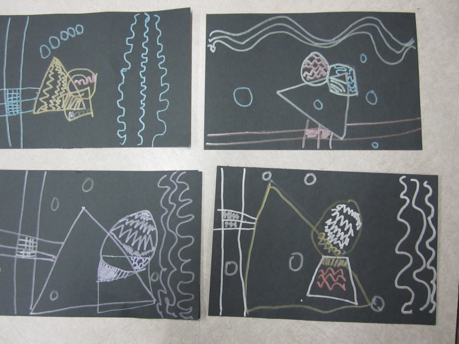 Art at East, Union and more...: Kindergarten Line and Shape Art
