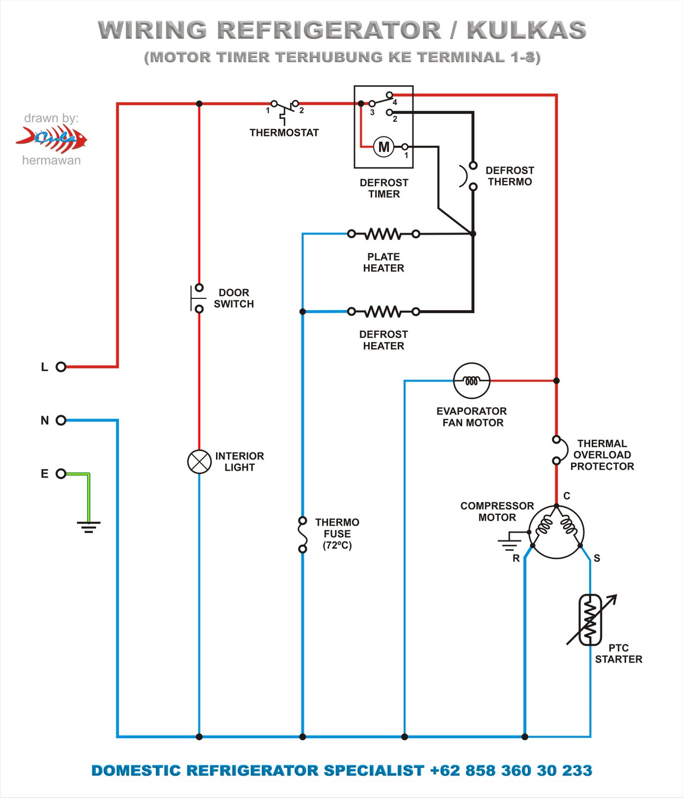 TEACH THERMODYNAMICS SERVICE: Wiring Kulkas TEACH THERMODYNAMICS SERVICE: Wiring Kulkas