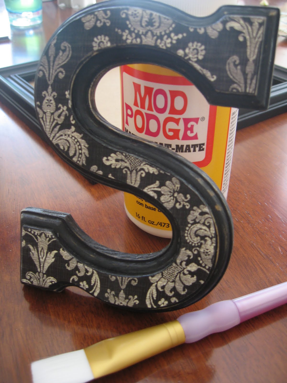 this is my department (craft blog): Mod Podge Initial