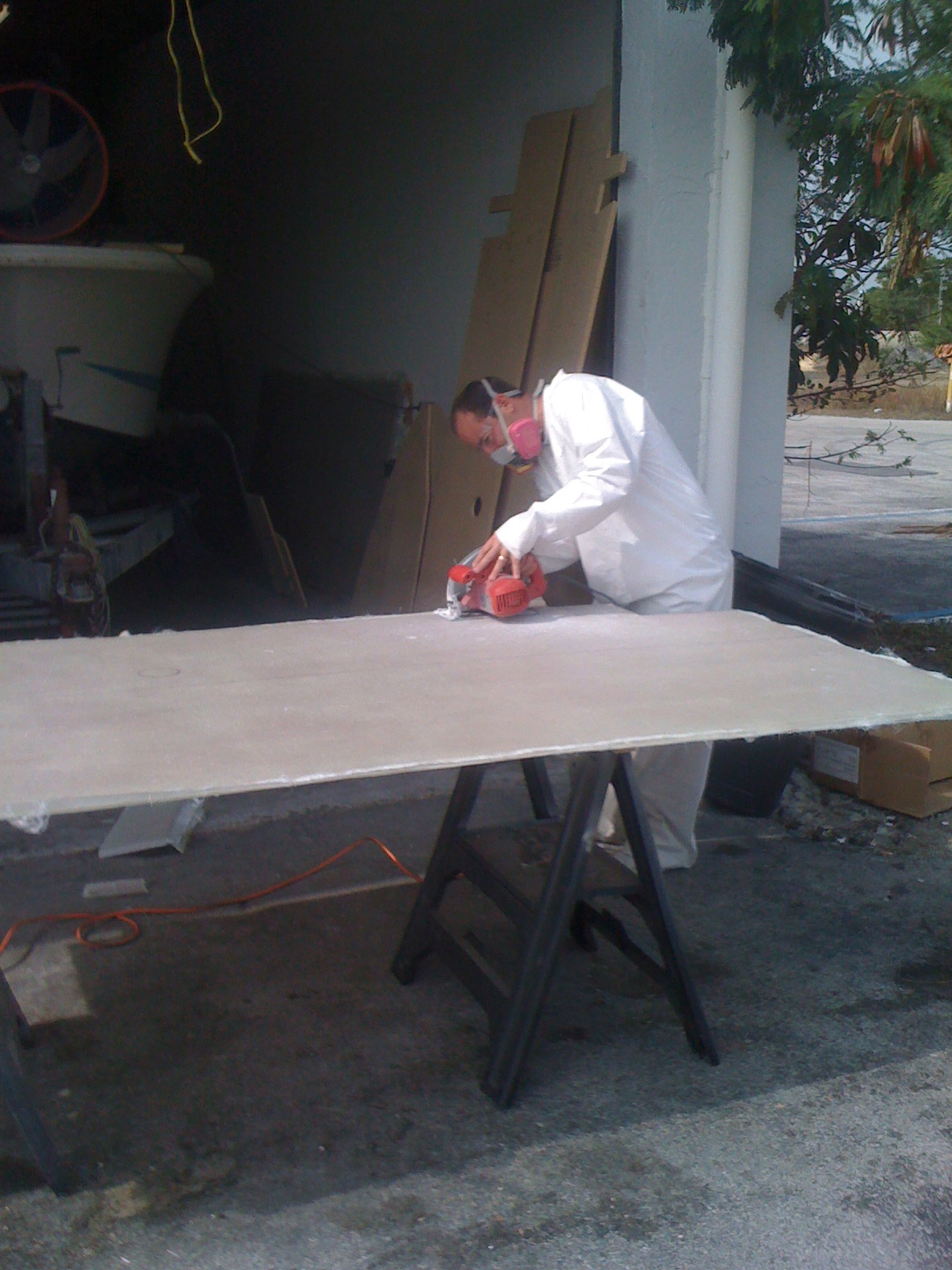 1981 23' Fish Nautique Restoration: NIDA-CORE Deck is done.....