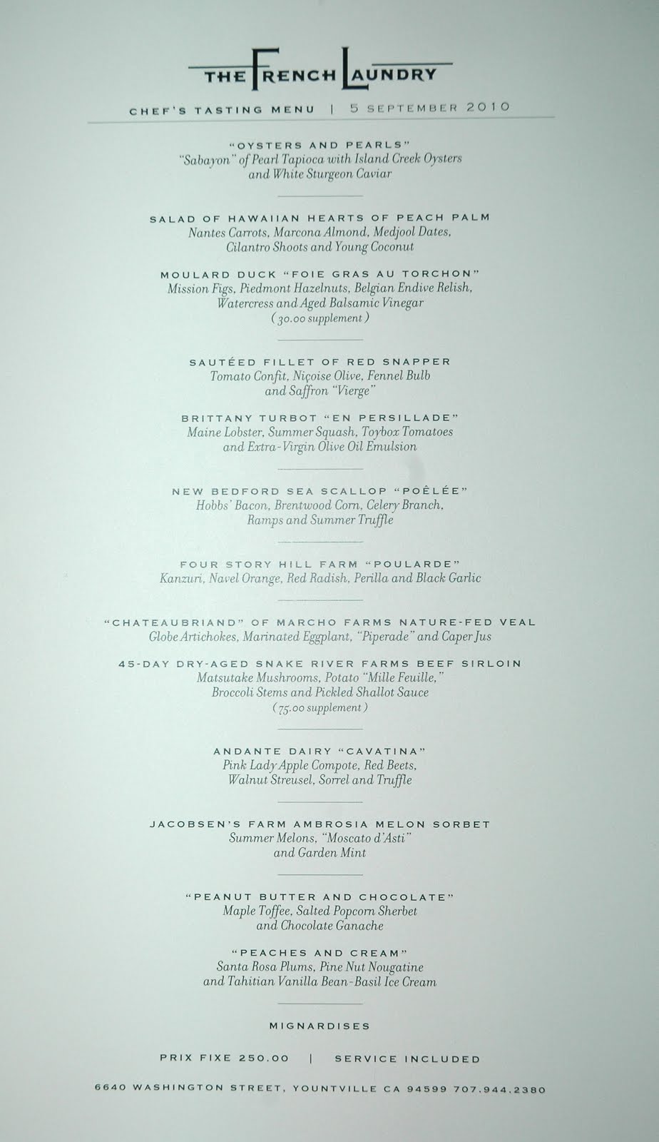 Foie Gras And French Fries: The French Laundry