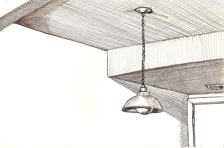 An Artist's Easel: Sketchbook: Apartment Ceiling