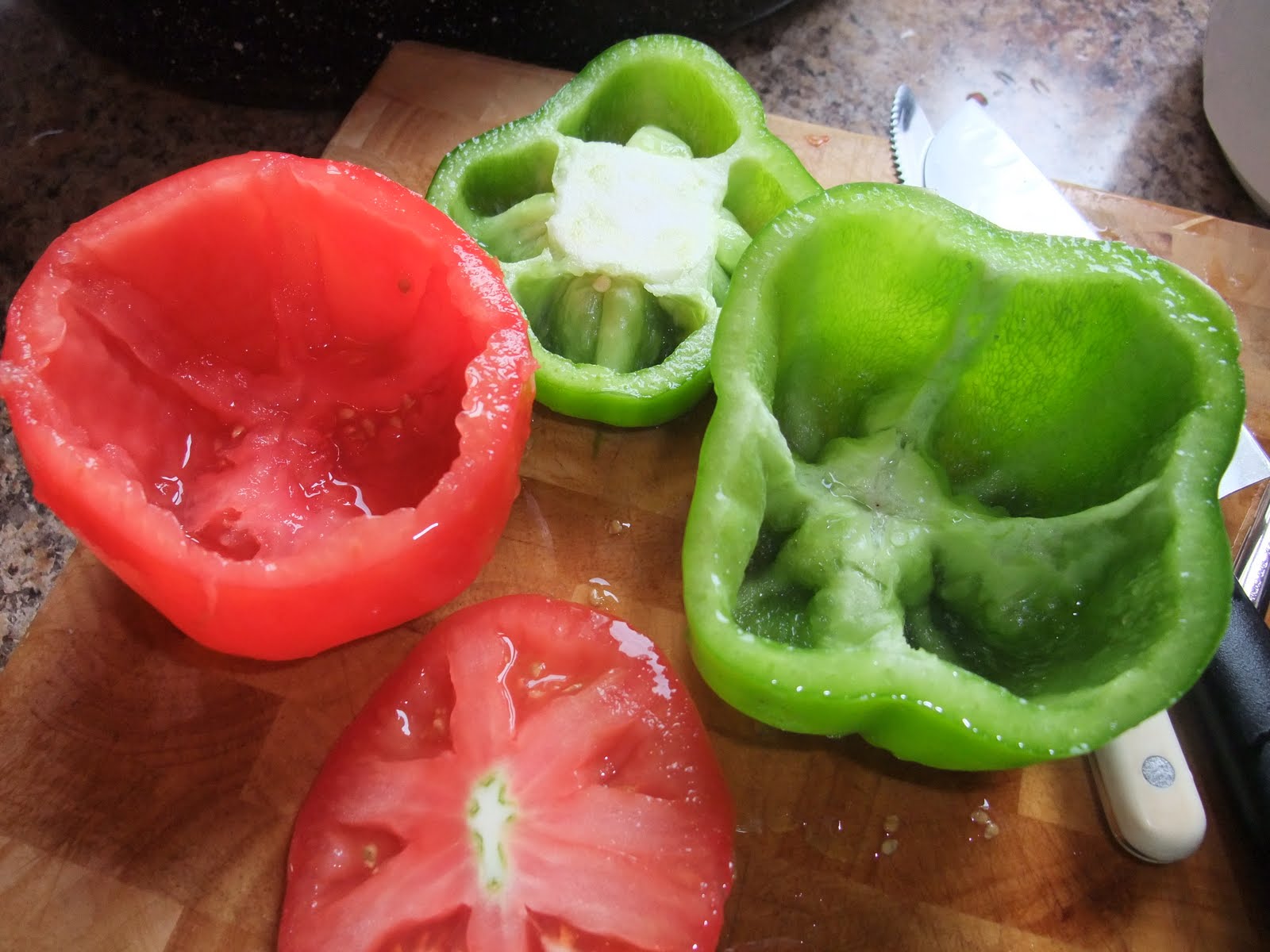 Andrea's Greek Table: Gemista (Stuffed Tomatoes)