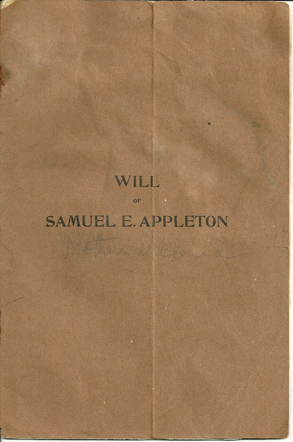 Heirlooms Reunited: 1907 Will of Samuel Etherington Appleton of ...