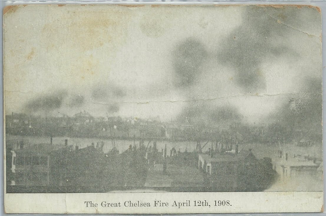 Heirlooms Reunited: Real Photo Postcard, Great Chelsea Fire, April 12, 1908