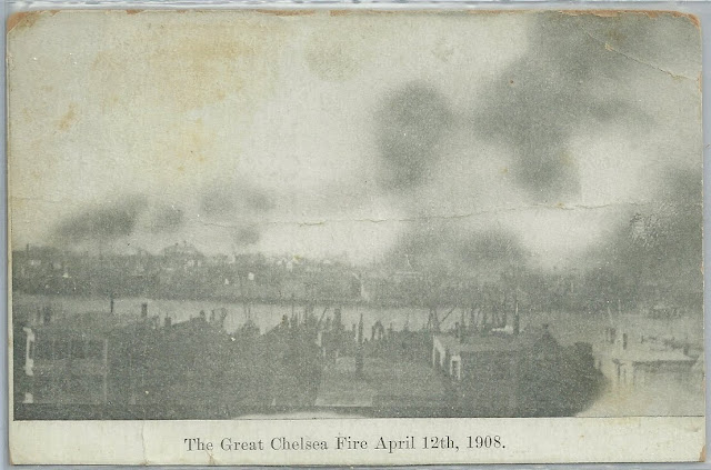 Heirlooms Reunited: Real Photo Postcard, Great Chelsea Fire, April 12, 1908