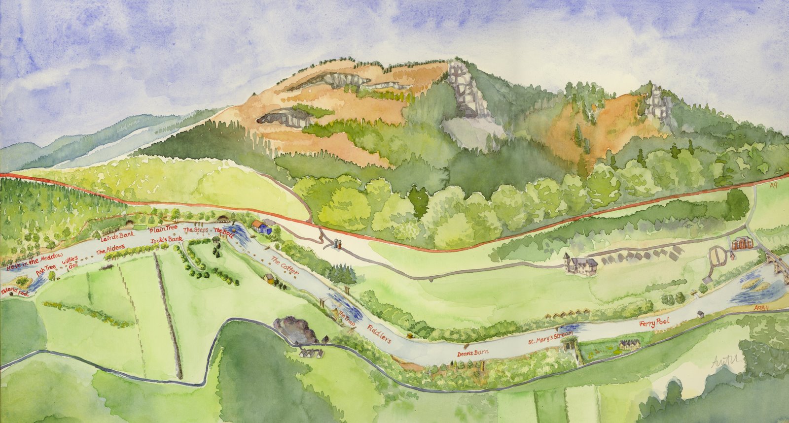 Newtyle Salmon Fishings: Newtyle Beat Map