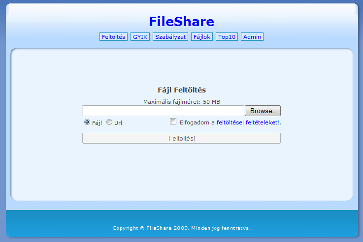 FileShare Fájl Feltöltés | Copy & Paste