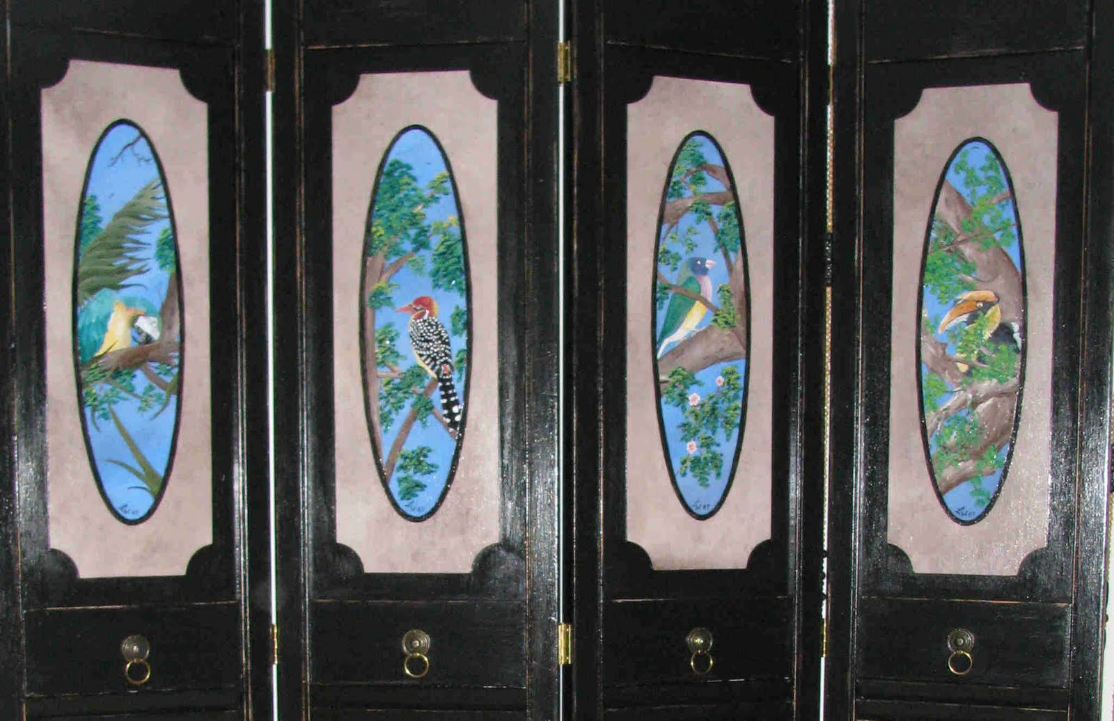 The Crafted Palette: "VISIONS OF AFRICA" Decorative Room Divider Screen