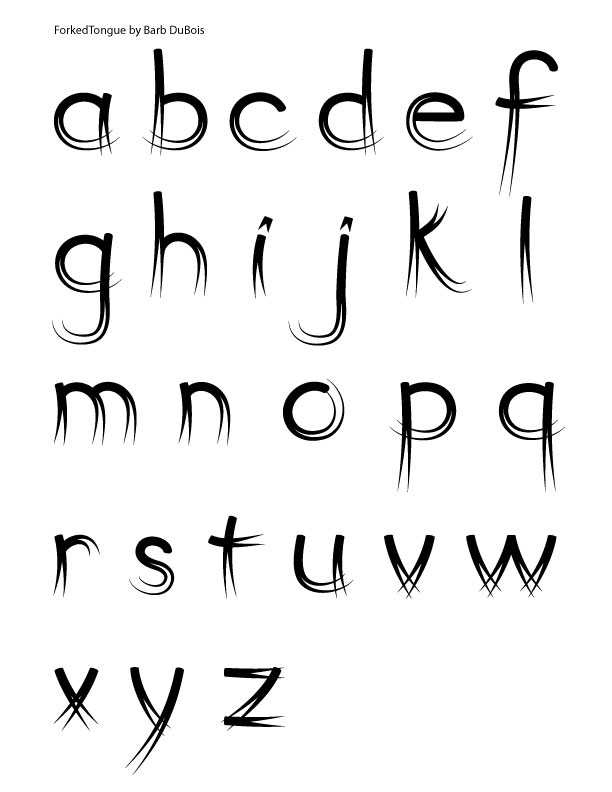 Barbz Blogorama: Font Set - Lower Case, Numbers and Symbols