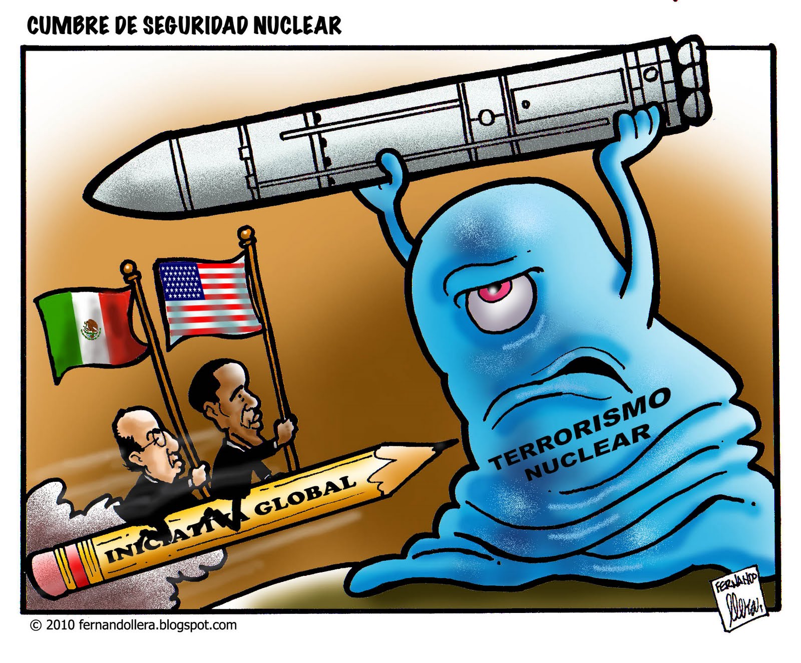 Fernando Llera Blog Cartoons: Felipe Calderon heads Mexican delegation ...