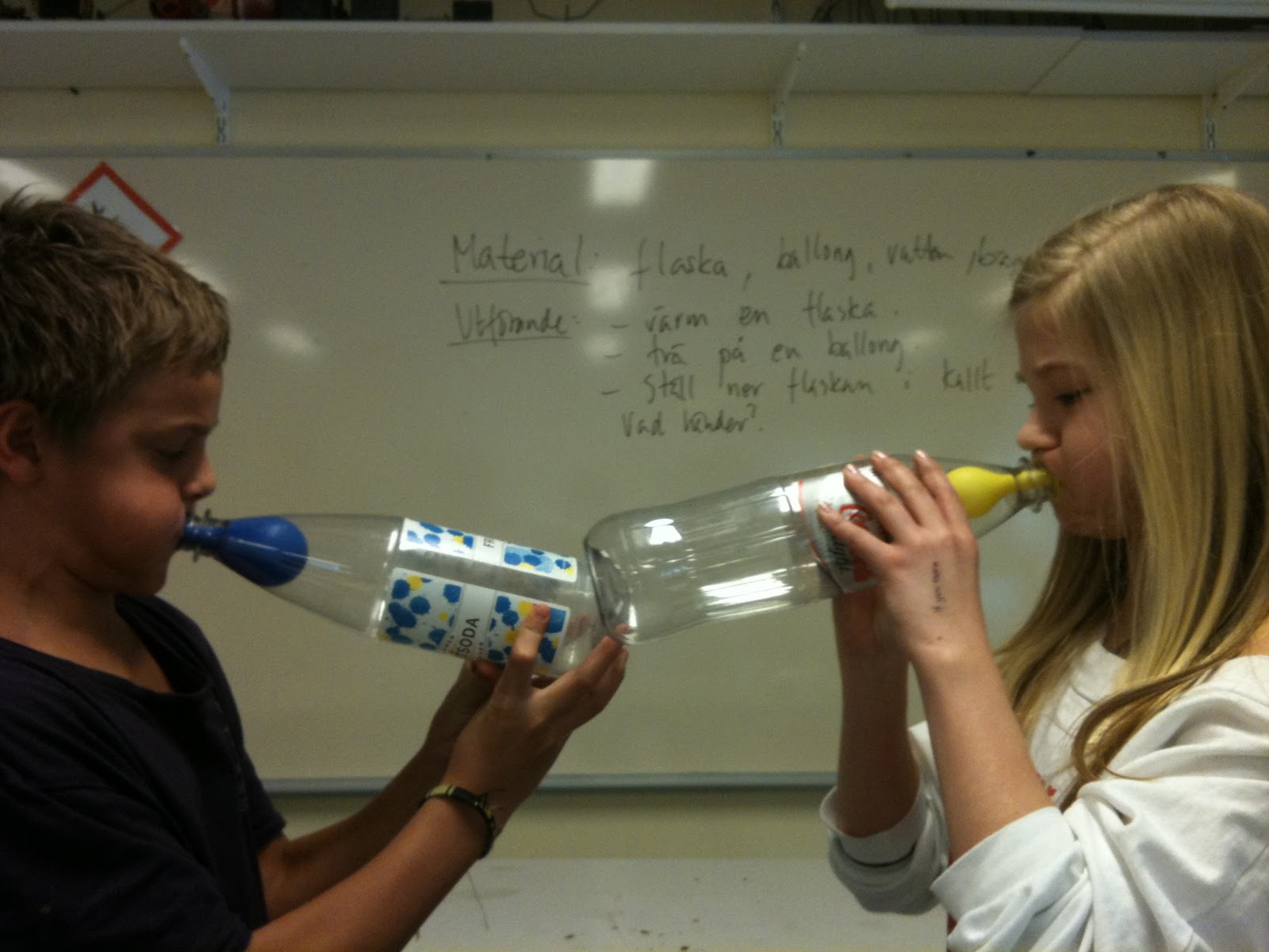 Klassrumskul: Ballong i PET-flaska