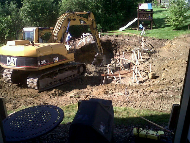 Pool Build 2010: Pool Dug in 48 Hours