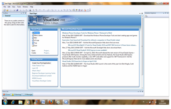 Pamungkaz Techno X2: Mengenal Visual Studio 2008 & Tutorial Program Error Handling