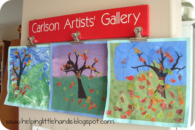 Pieces by Polly: Kids' Fall Trees Art