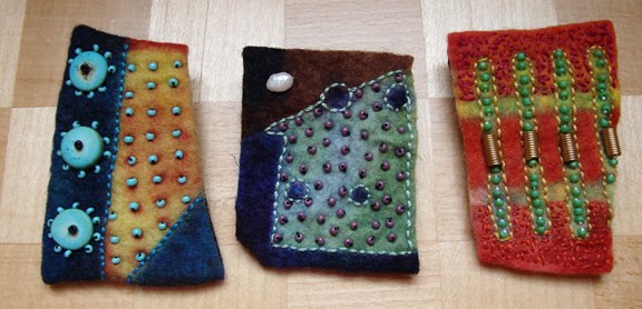Beadlust: Felting + Dying + Book Making = FUN!!!!