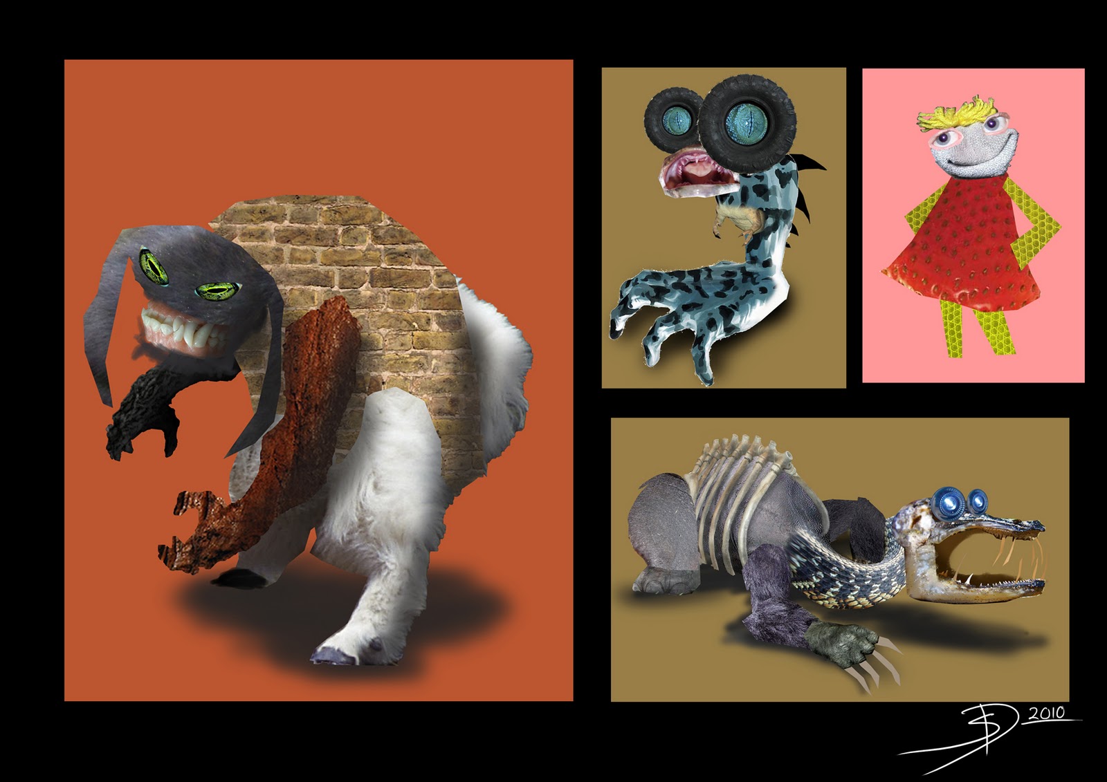 Stephen Dyva: Character Design Based on Collage