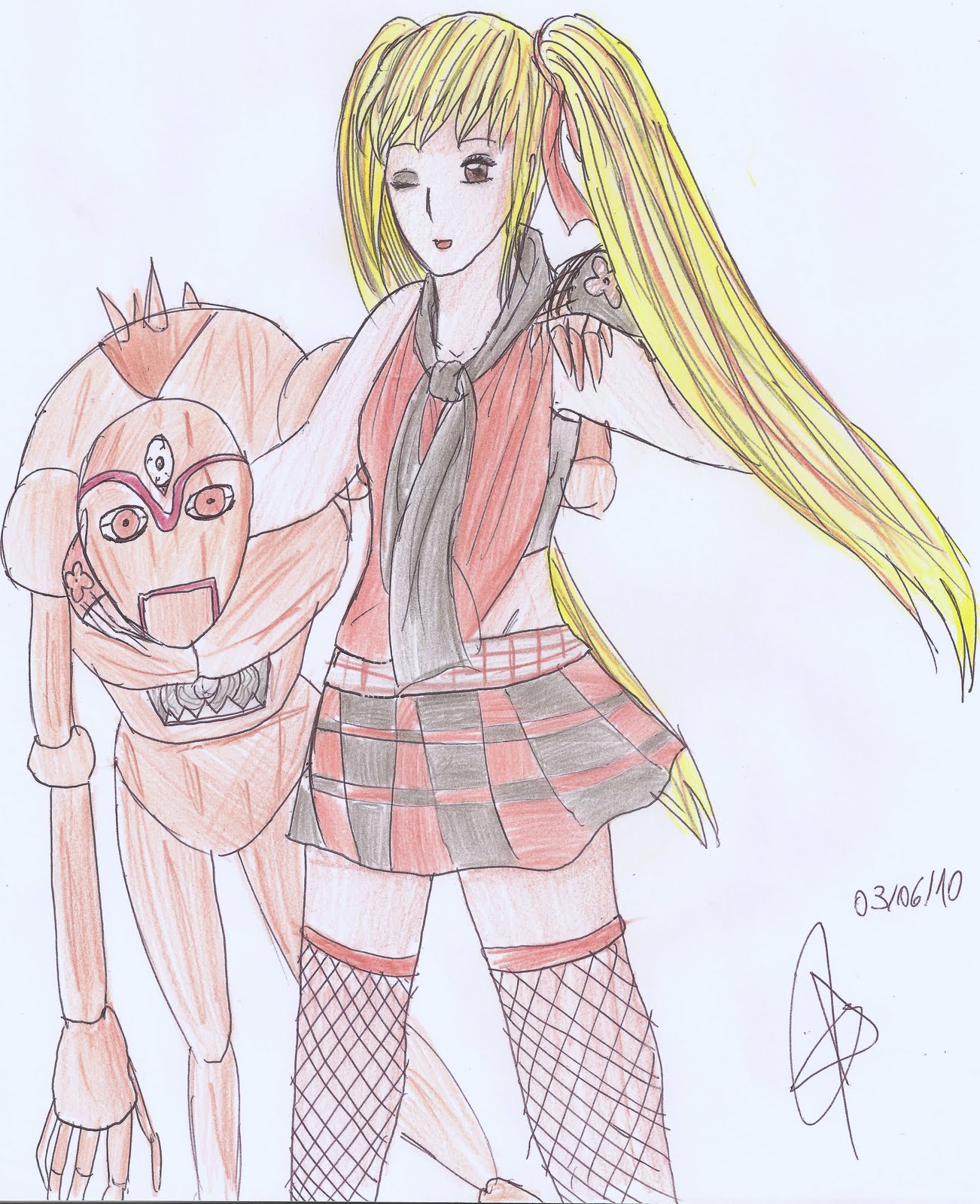 Meus Desenhos Mangá: Desenho a cores de Puppt Marnet