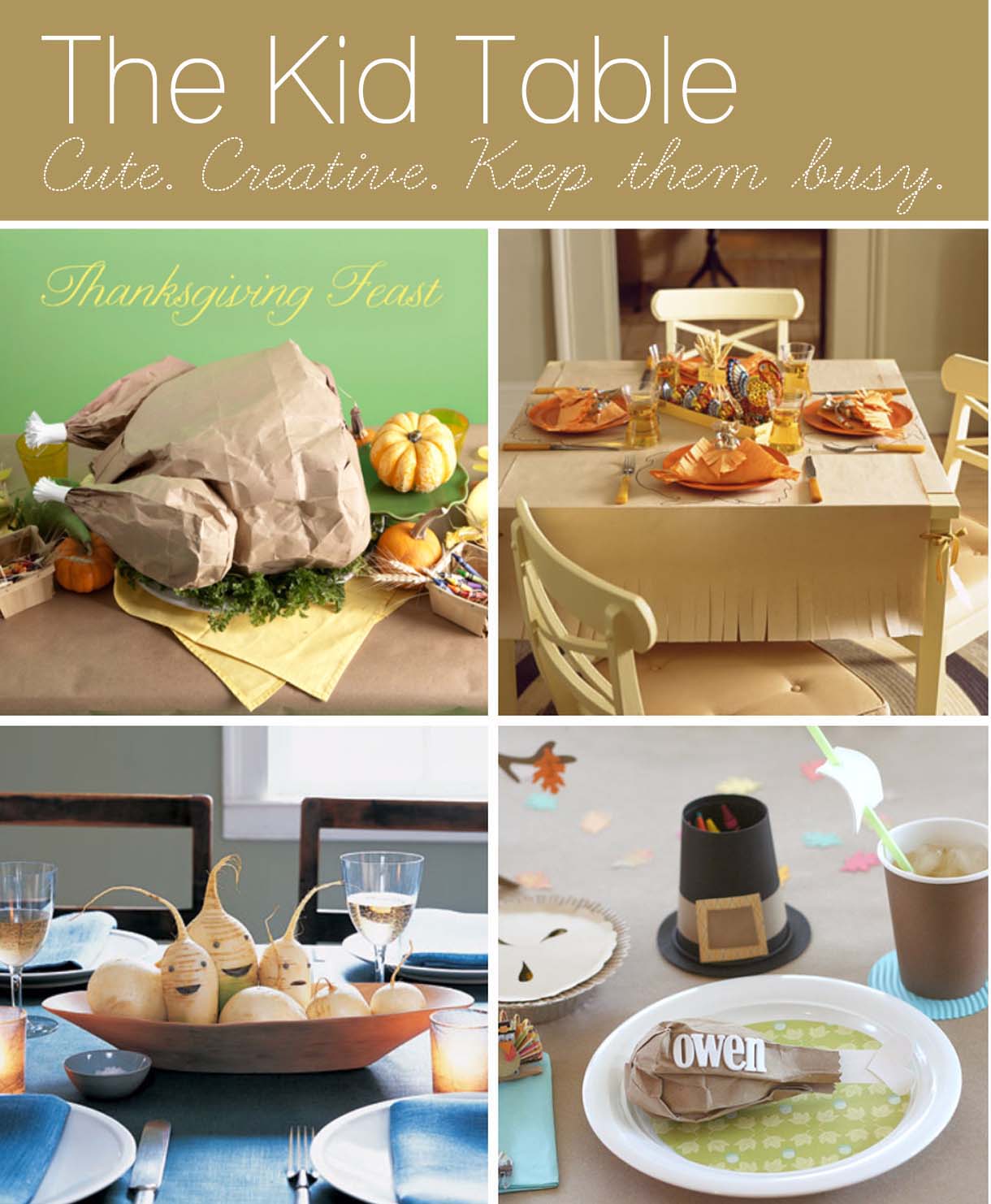 Kid Friendly Thanksgiving: Table decor, Crafts, Recipes & more! – At ...